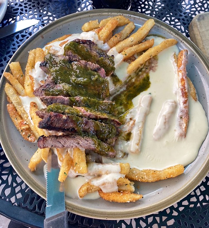 Steak frites that breaks all the rules &ndash; tender meat, crispy potatoes, and a sauce that demands to be swiped clean.