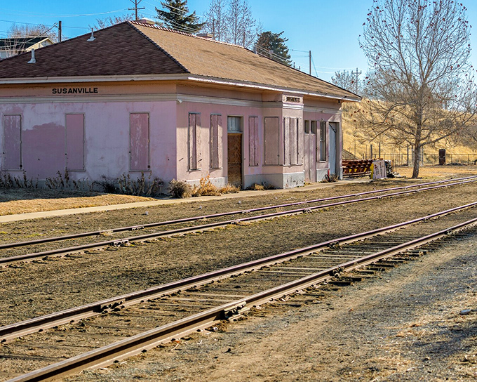 The historic Susanville Train Station stands as a reminder of when travel was an event, not just transportation.