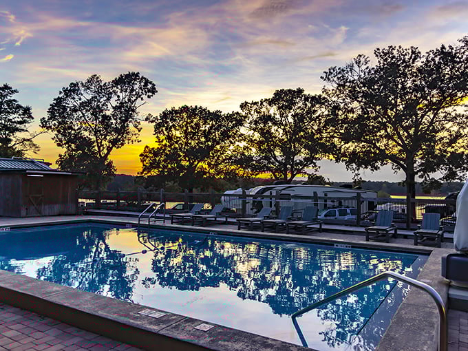 Twin Lakes Camp Resort offers sunset views that make even the most devoted city dweller consider buying an RV.