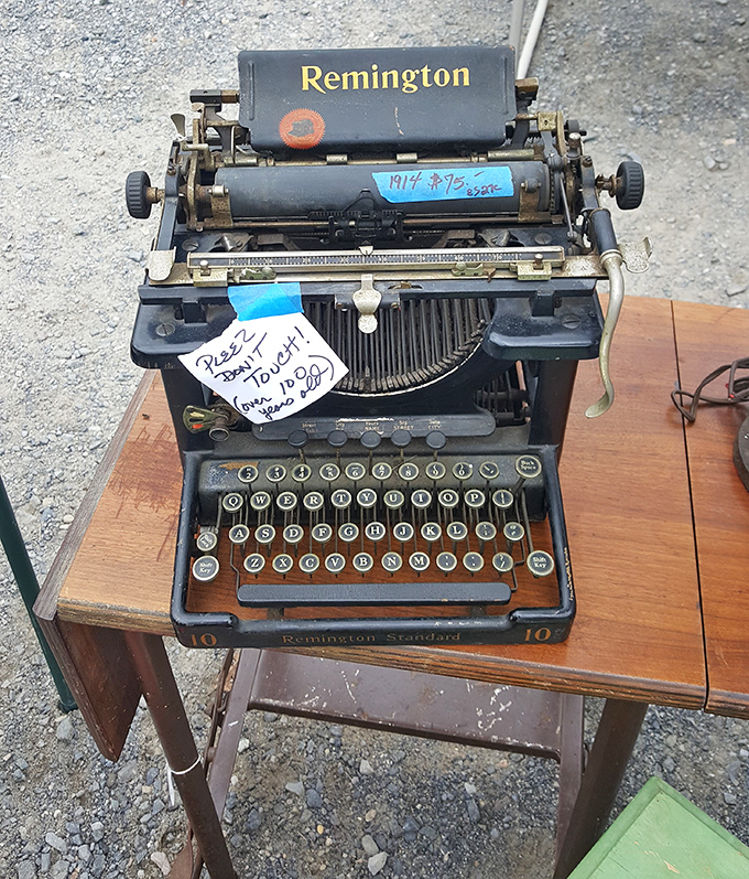 This Remington typewriter has pounded out someone's unfinished novel. For $75, their writer's block could become your next conversation piece.
