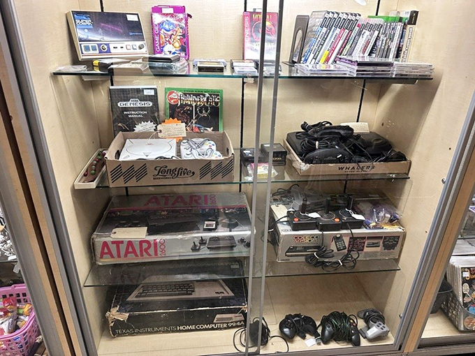 Atari and classic gaming consoles proving that entertainment once required imagination beyond high-definition graphics.