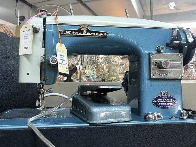 This Studebaker sewing machine has stitched together more family histories than a genealogist. Still beautiful, still ready to work.