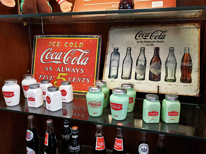 Coca-Cola collectibles that transport you back to when a nickel bought happiness in a bottle and jadeite glass was everyday tableware. 