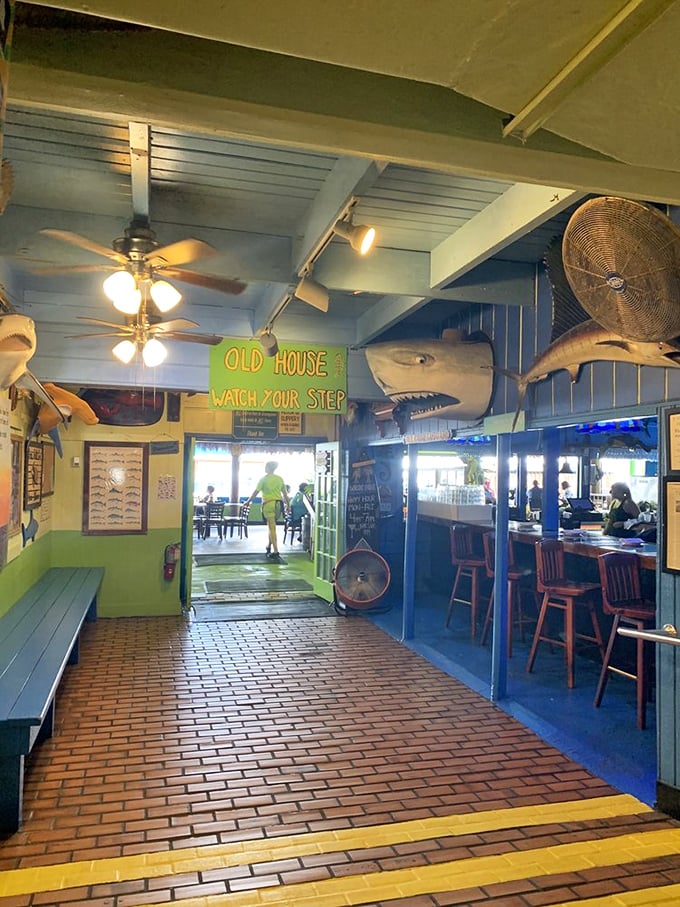 "Watch Your Step" warns the sign, but the real danger is wanting to move in permanently after one meal.