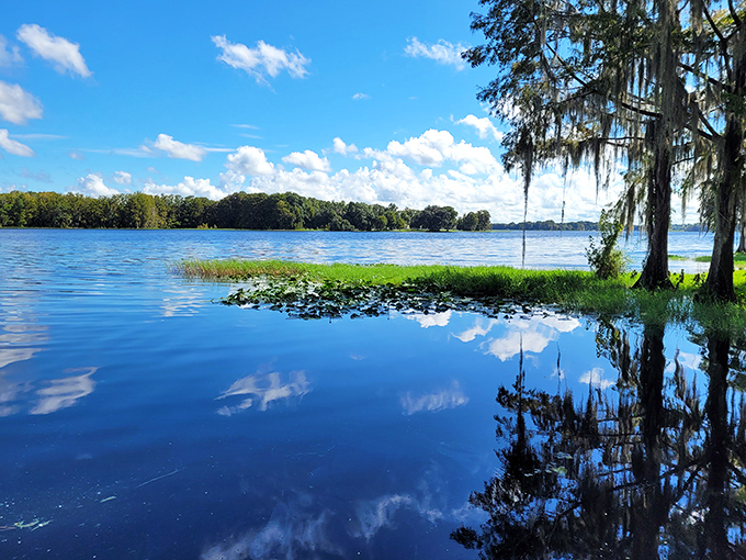 Lake Henderson mirrors the sky so perfectly you'd think they were in cahoots, creating postcard-worthy views that no smartphone camera quite does justice.