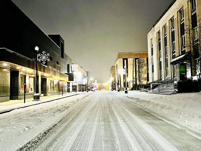 Winter blankets Williamson in hushed reverence, transforming ordinary streets into postcard-worthy scenes that Hallmark movies aspire to capture.