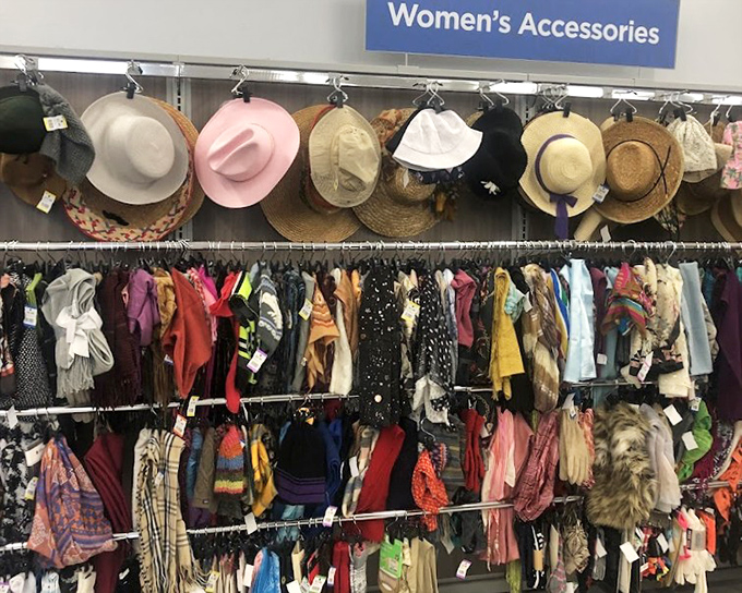 The women's accessories area&mdash;where yesterday's statement pieces await their second act in your wardrobe rotation.