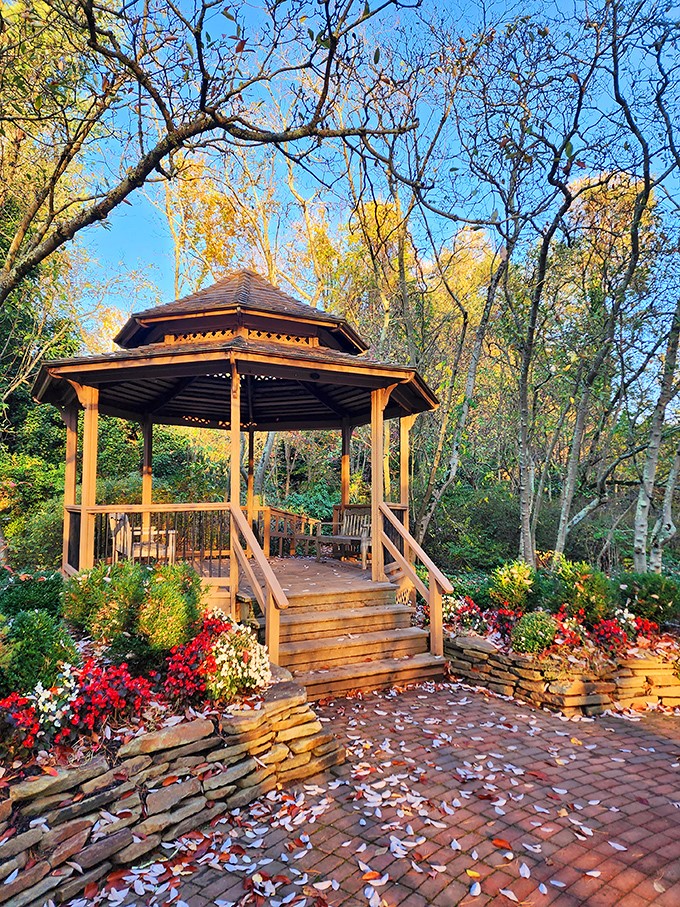 This wooden gazebo has witnessed more marriage proposals than a Valentine's Day restaurant rush&mdash;and with better scenery.