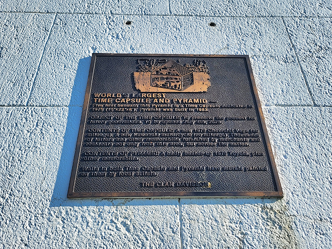 Another plaque explains the mission: preserving the present for the future, one car at a time.