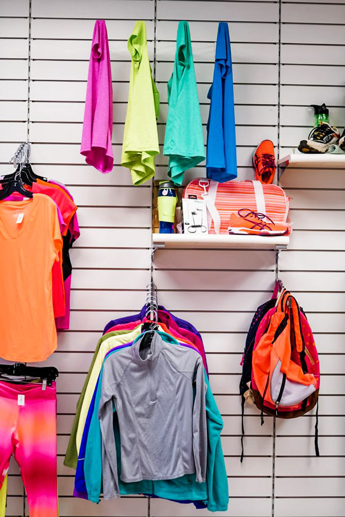 Athletic wear in every neon shade imaginable, because your workout gear should be bright enough to distract from actual exercising.