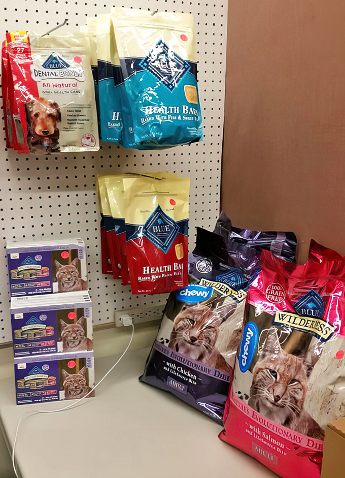 Even four-legged family members get bargain treatment at Americana, where premium pet food won't take a bite out of your budget.