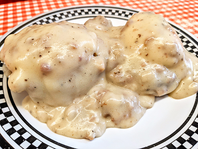 Biscuits and gravy&mdash;the breakfast equivalent of a warm hug from your grandmother, if your grandmother had a PhD in comfort food engineering.