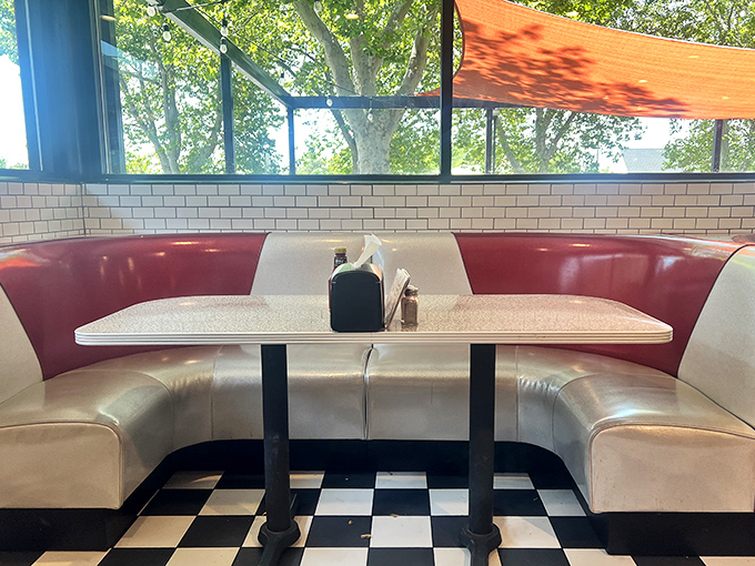 The classic diner booth &ndash; where the vinyl is always shiny, the table always wiped clean, and conversations always flow easier than anywhere else on earth.