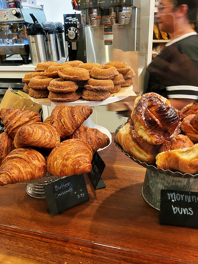 Butter croissants and morning buns lounging like celebrities at a resort. Flaky, golden, and absolutely worth the crumbs.