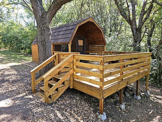 Cozy cabins that give you the camping experience minus the part where you sleep on rocks.