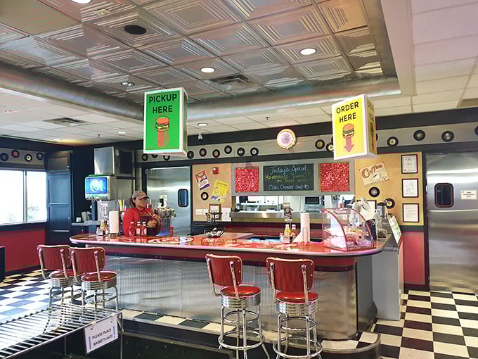 The museum's retro-styled caf&eacute; offers the perfect pit stop between exhibits. Refuel here before another lap around automotive history.