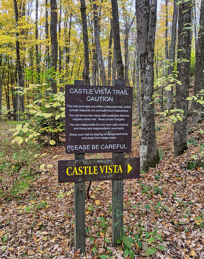 Castle Vista Trail beckons hikers to Ole Bull's original settlement site&mdash;history hidden in the woods, waiting for discovery.