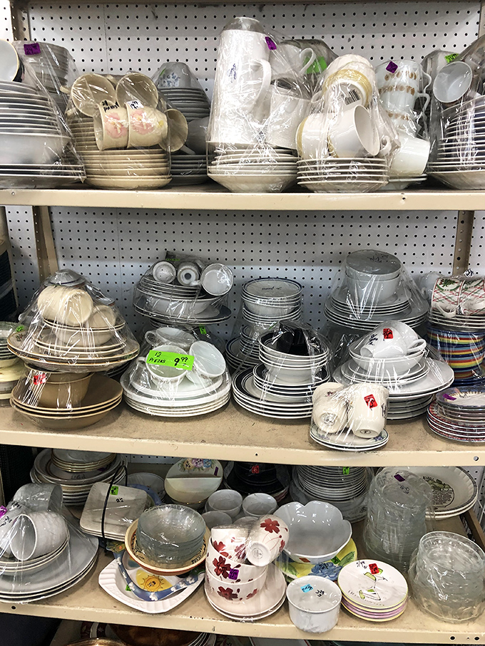 Mismatched dishes: the secret to looking like you've collected interesting pieces over decades of sophisticated travel.