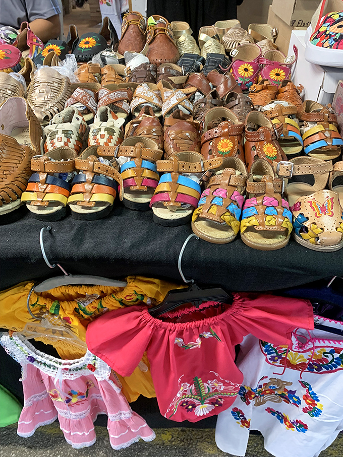 Tiny shoes with enormous personality! These colorful children's sandals and traditional dresses celebrate heritage with every step.