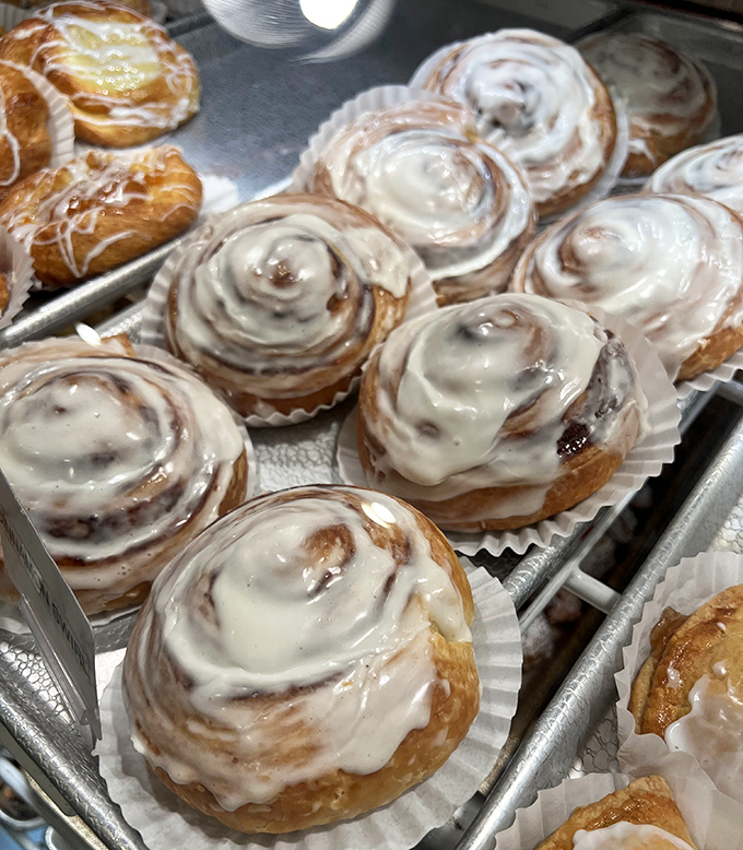 Cinnamon rolls so perfectly glazed they look airbrushed. If happiness had a scent, it would be these beauties fresh from the oven.