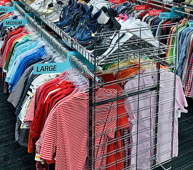 Shirts and tops in every hue imaginable&mdash;like a fashionable color wheel spinning with possibilities for your next favorite outfit.