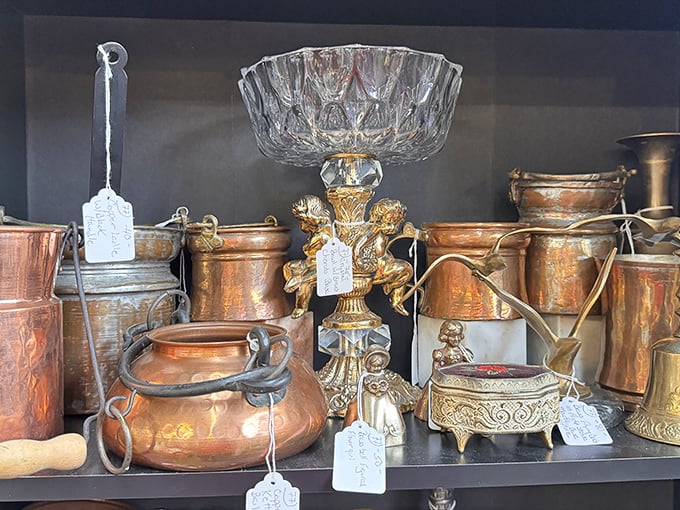 Copper pots and brass treasures that weigh more than three modern appliances combined and will outlive us all.