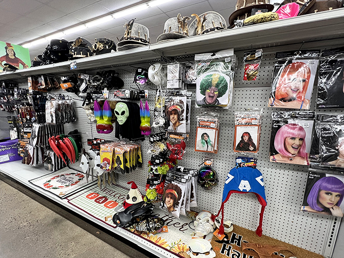 Halloween headquarters where you can become anyone from a purple-haired pop star to Captain America without emptying your wallet.
