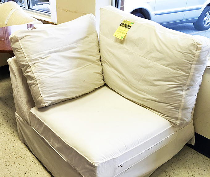 Cushions so inviting, you'll forget they're secondhand and remember they're second chances.