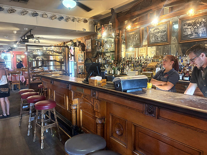 The bar where liquid courage is dispensed before your Rocky Mountain Oyster adventure. Bartenders have seen every reaction imaginable.