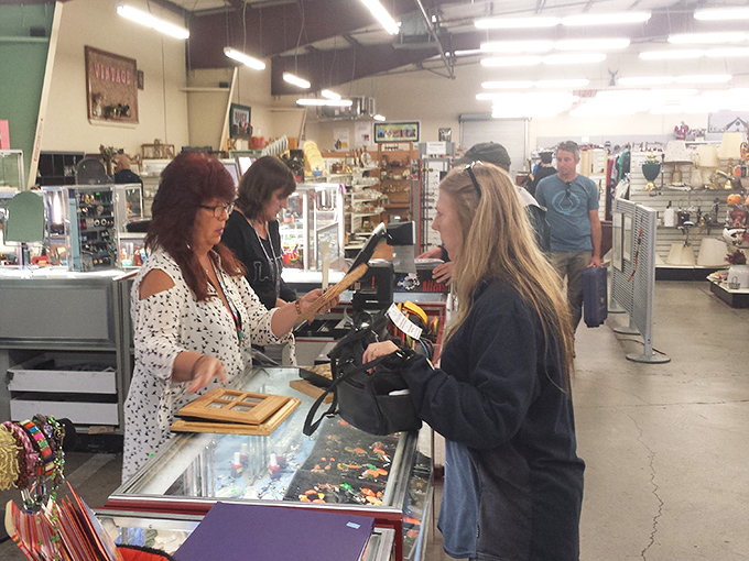 The checkout counter: the final frontier between you and your newfound treasures, staffed by folks who've seen it all but still smile.
