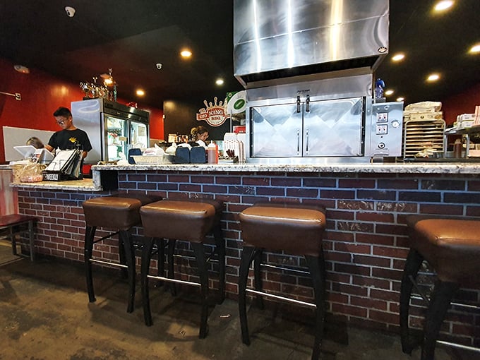 Counter seating: where barbecue aficionados can watch their prizes being sliced, and pretend they're not mentally calculating how much they can eat. 