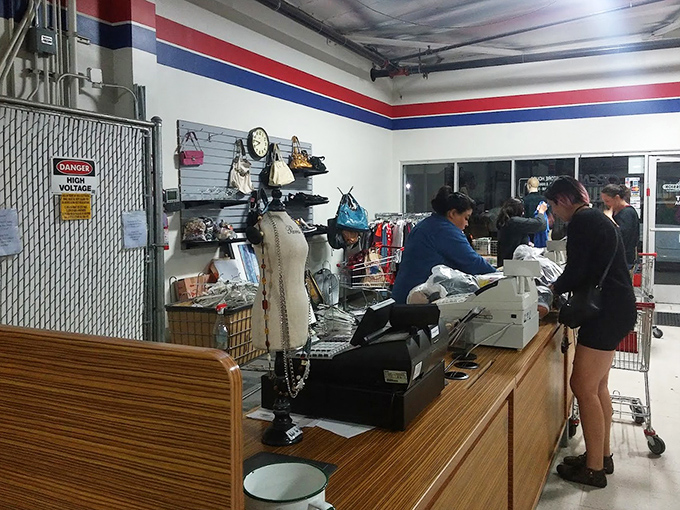 The checkout counter—the final frontier between you and thrift store victory, where friendly staff ring up treasures that cost less than your morning latte.