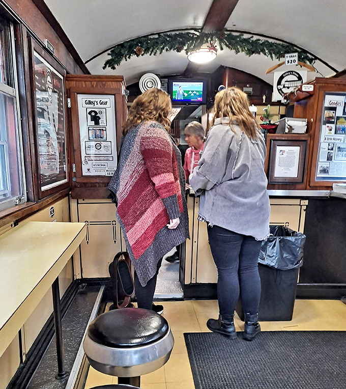 Customers line up for their turn at the counter, participating in a delicious ritual that spans generations.