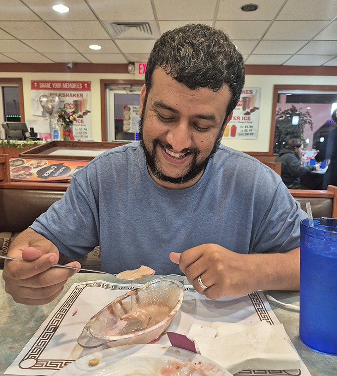 The pure joy of diner dessert &ndash; that moment when the spoon meets ice cream and all of life's problems temporarily fade away.
