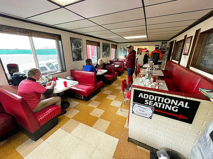 The dining room buzzes with the energy of locals and visitors alike, all united in the universal language of "this food is worth talking about."