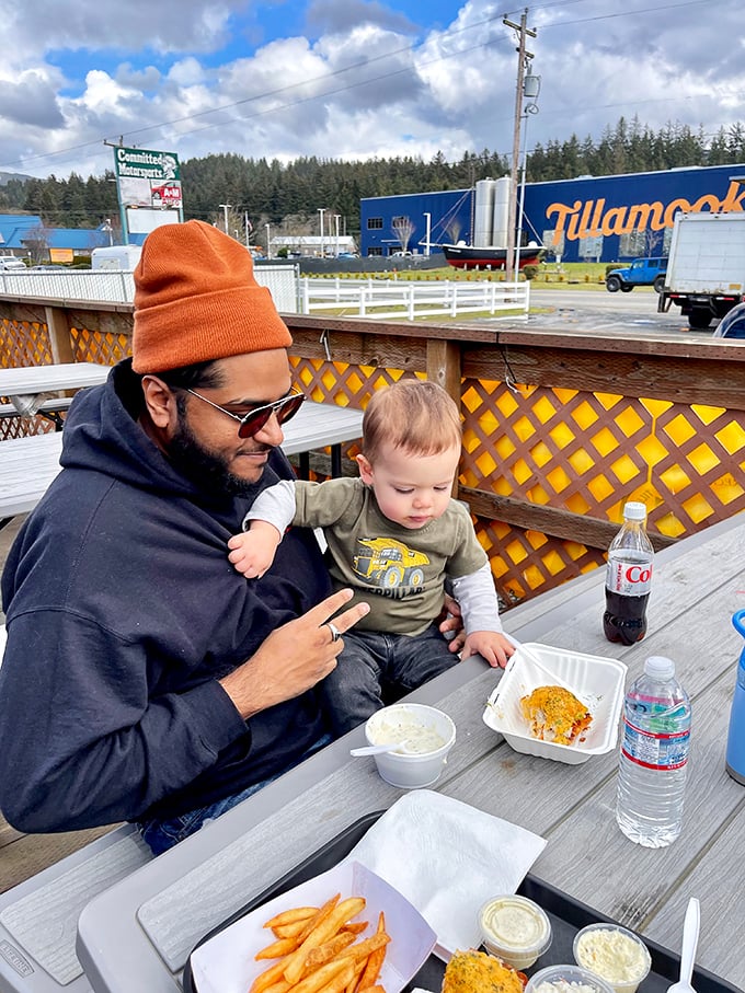 Outdoor dining with a side of family memories&mdash;because seafood this good deserves to be shared across generations. 