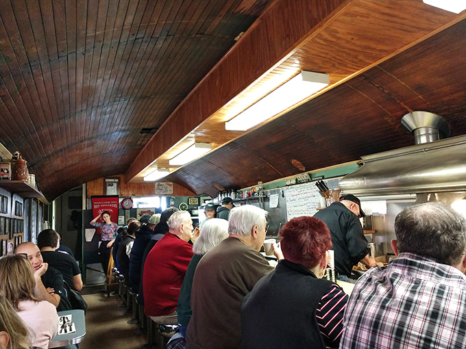 The morning crowd at Letterman's &ndash; a cross-section of Kutztown life where professors, farmers, and students break bread together.