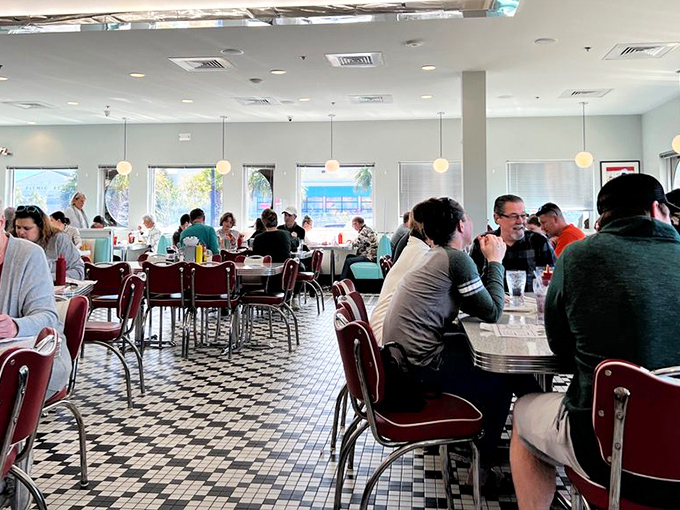 A full house of happy diners proves the universal truth: good food brings people together, especially when served with a side of nostalgia.