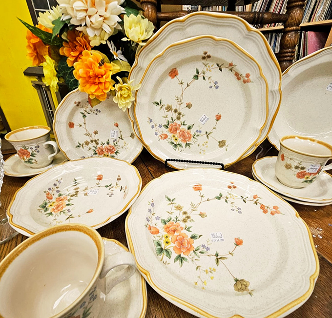 Grandmother's china doesn't have to stay in the family to be treasured&mdash;these delicate floral plates are waiting for their next holiday dinner debut.