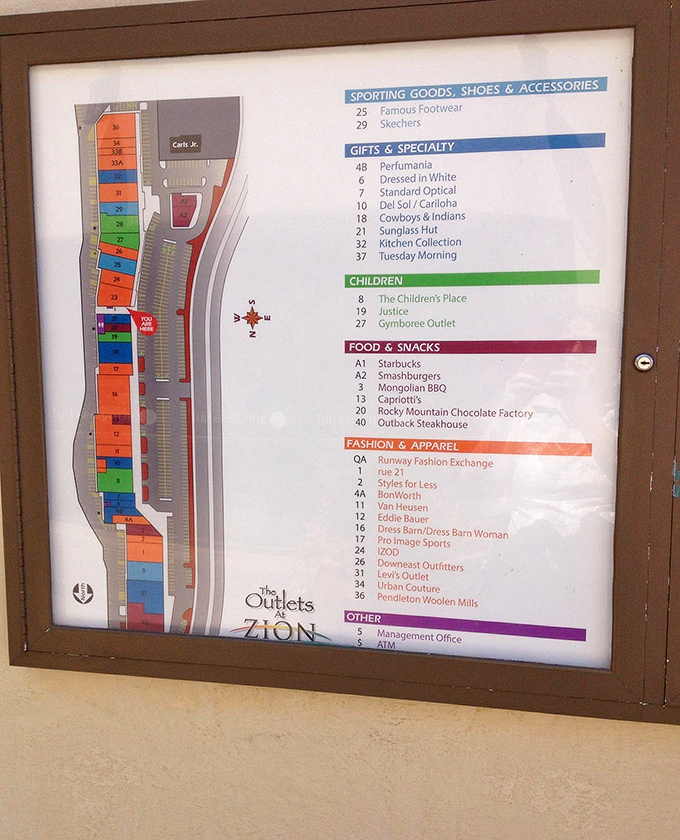 The mall directory&mdash;your treasure map to retail nirvana. X marks the spot for every bargain hunter's dream expedition.