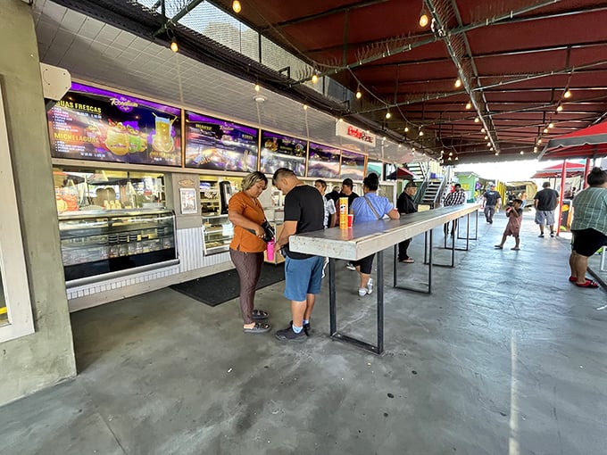 The food court&mdash;where swap meet warriors refuel on authentic street food before diving back into the bargain battlefield.