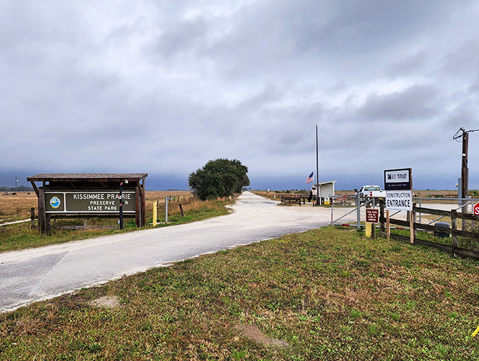 The entrance sign promises adventure beyond &ndash; like stepping through a portal to Florida before condominiums were invented.