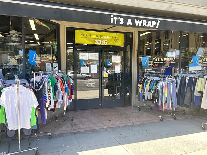 The entrance beckons with the promise of celluloid treasures, where even the "Open" sign feels like it might have a film credit.