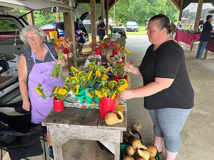 The farmers market showcases Greenville's bounty, where conversations about flower arrangements and tomato growing tips flow as freely as sweet tea on Sunday.