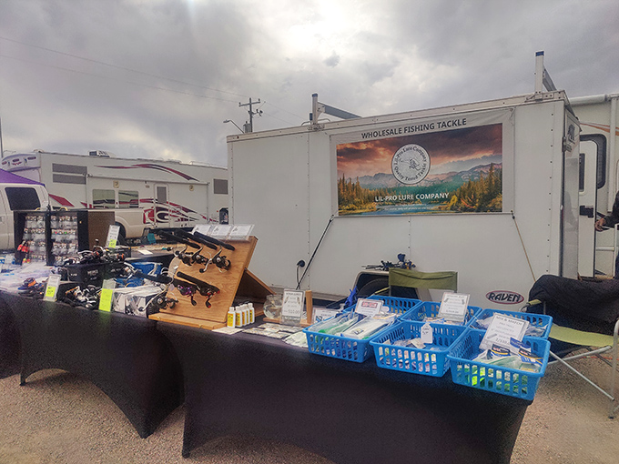 Fishing tackle for optimists who believe Arizona has water – hope springs eternal in the desert.