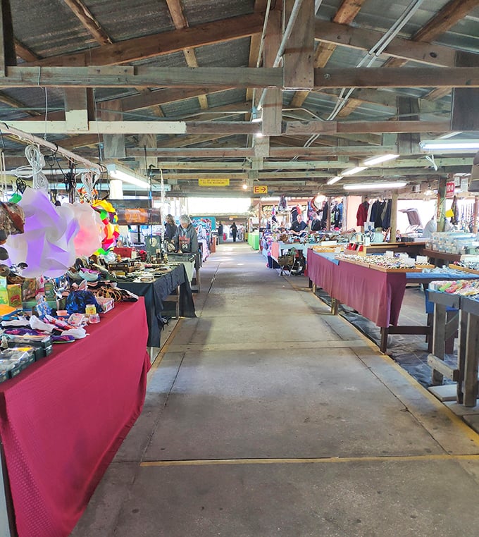 The main drag of Howard's indoor section: where impulse buys and carefully planned purchases happen with equal frequency.