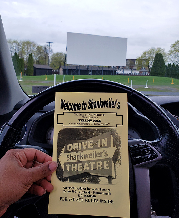 Your ticket to nostalgia, complete with practical instructions. The yellow paper feels like a passport to simpler entertainment.