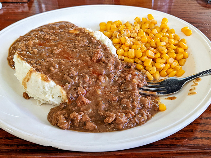 Hamburger gravy over mashed potatoes&mdash;comfort food so nostalgic it should come with a hug and a permission slip to skip your afternoon meetings.
