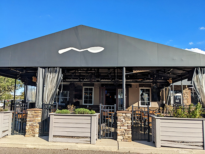 The Crooked Spoon's sleek exterior hints at the gastropub delights waiting inside&mdash;farm-to-table done right.