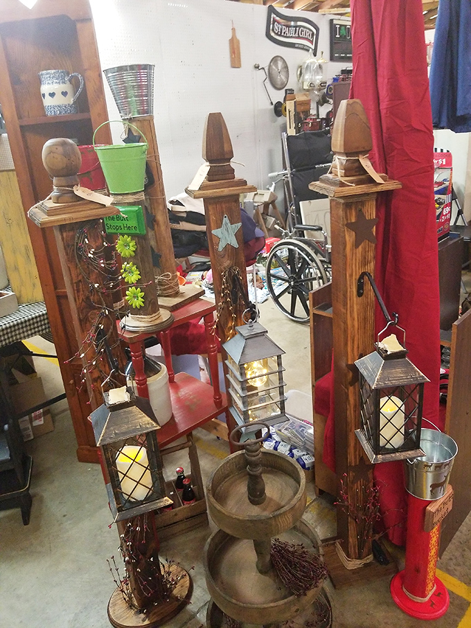 Rustic lanterns and wooden decor that scream "farmhouse chic" without the actual farm. Joanna Gaines would approve of these porch-perfect pieces.